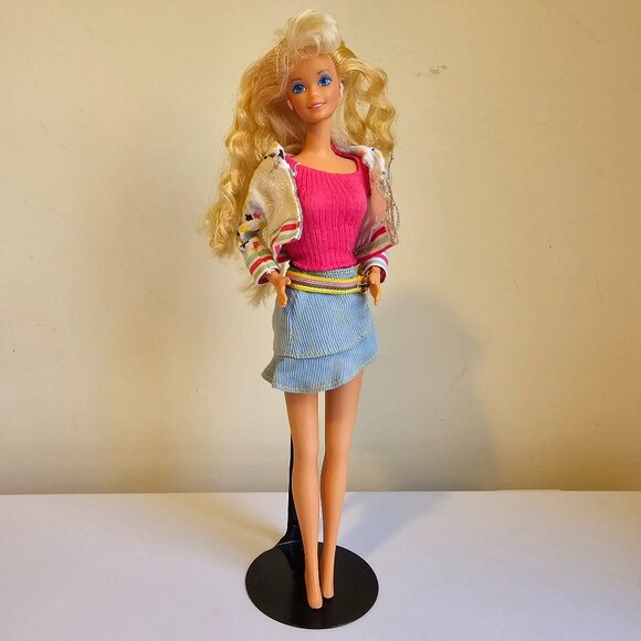 Mattel | Toys | Mattel Barbie Fashion Doll Half Curly Half Staight Hair ...